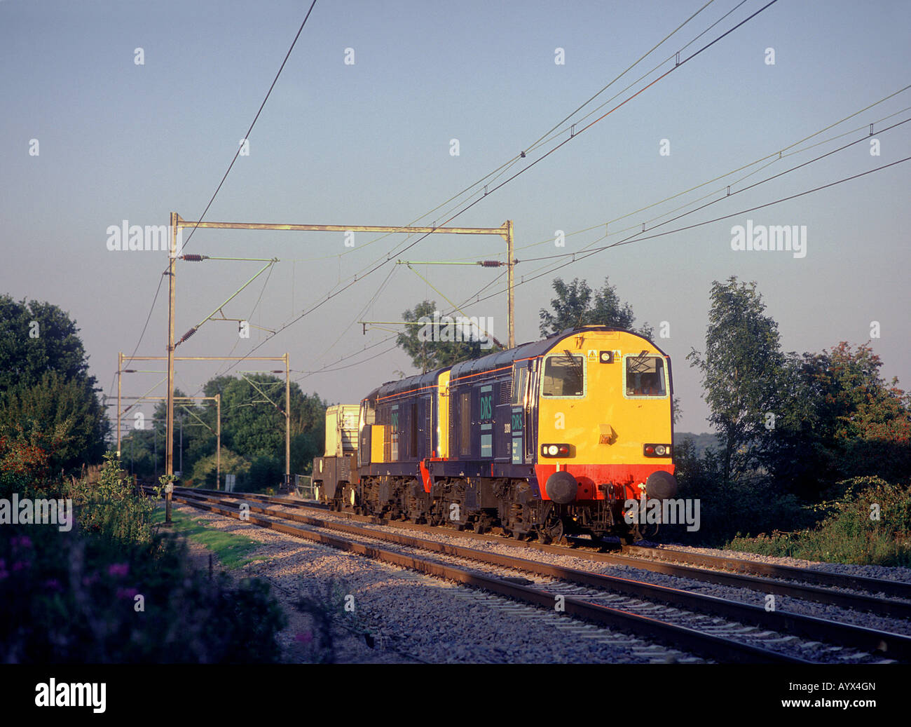 DRS class 20 diesel locomotives numbers 20310 and 20307 working a ...