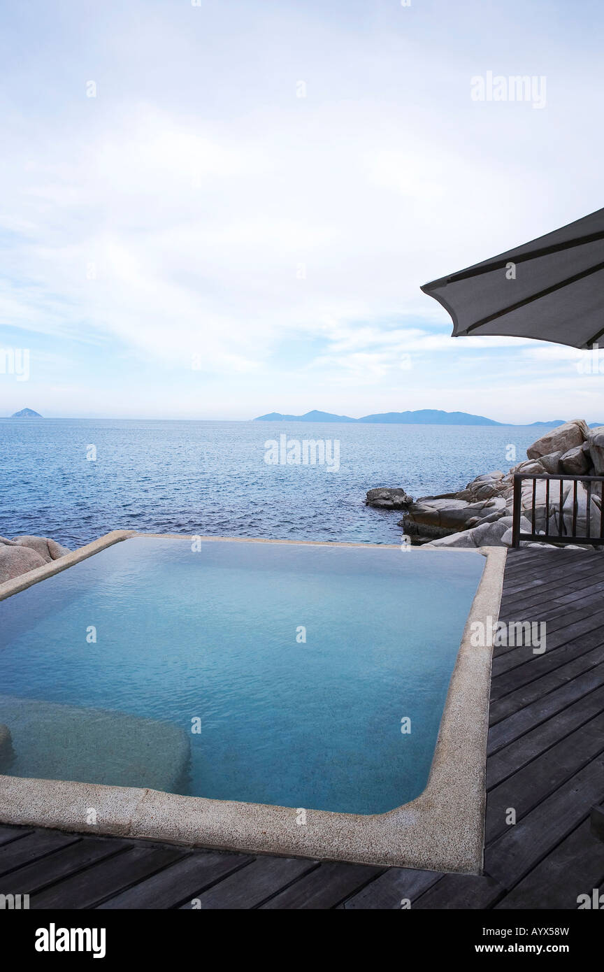 outdoor pool with a view of sea Stock Photo - Alamy