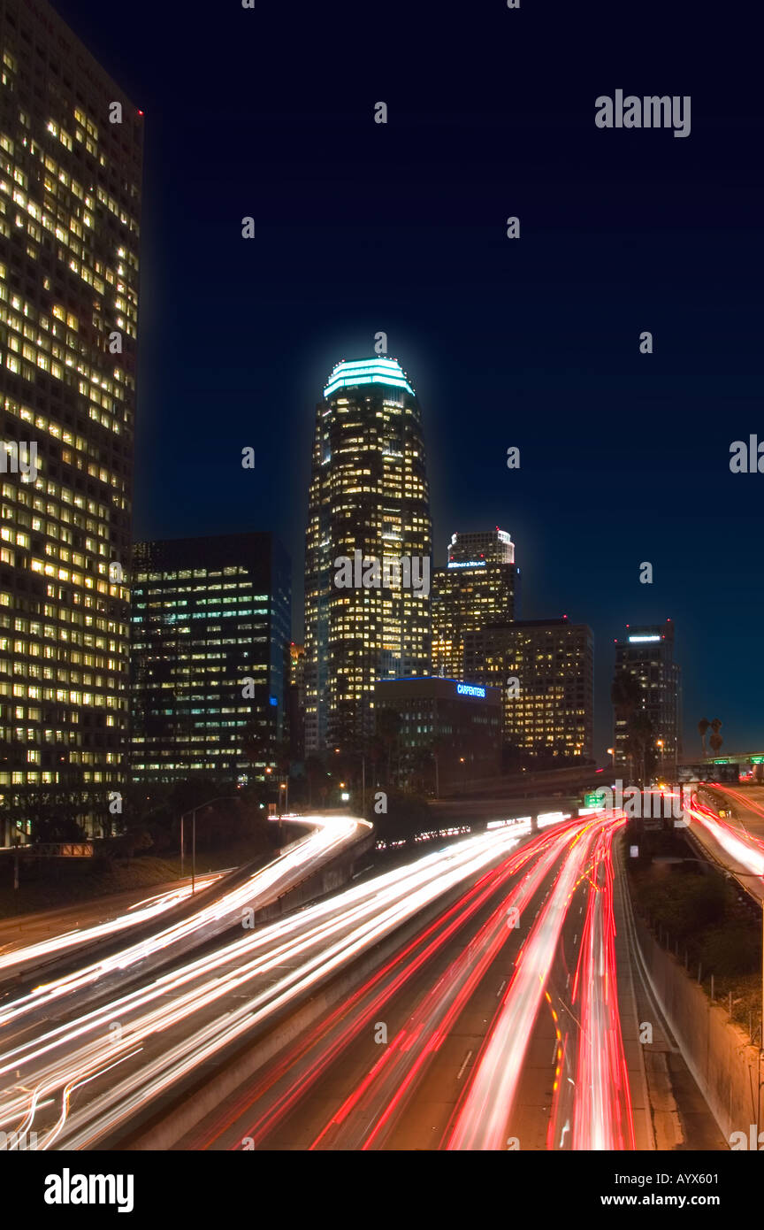 Freeway traffic in downtown Los Angeles Stock Photo - Alamy