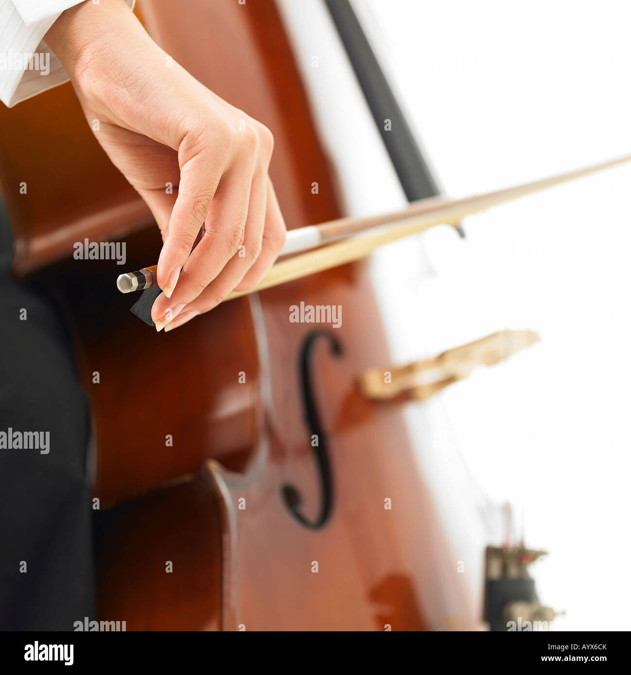 hands playing cello Stock Photo - Alamy