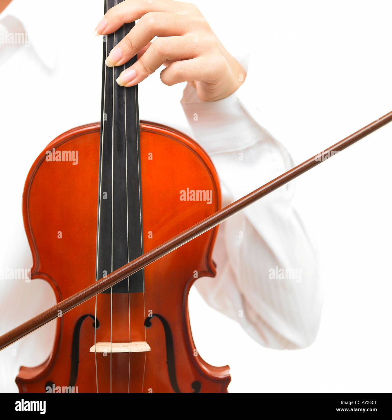 hands playing violin Stock Photo - Alamy