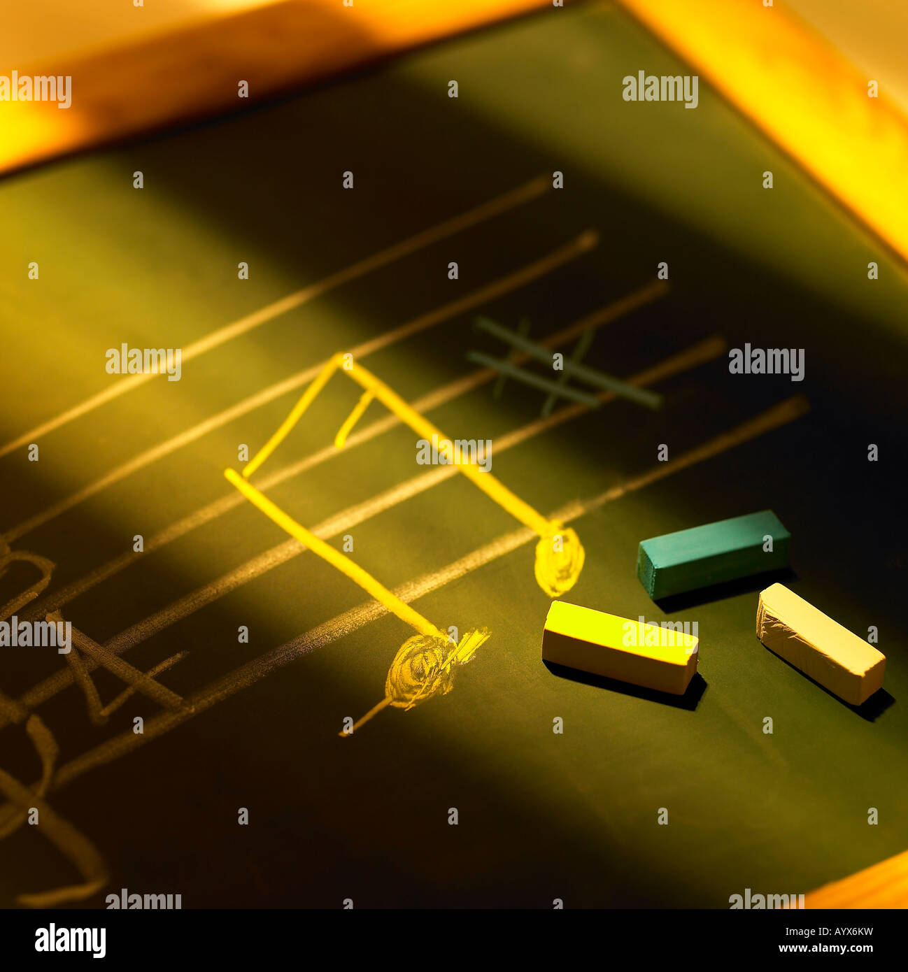 blackboard with musical note Stock Photo - Alamy