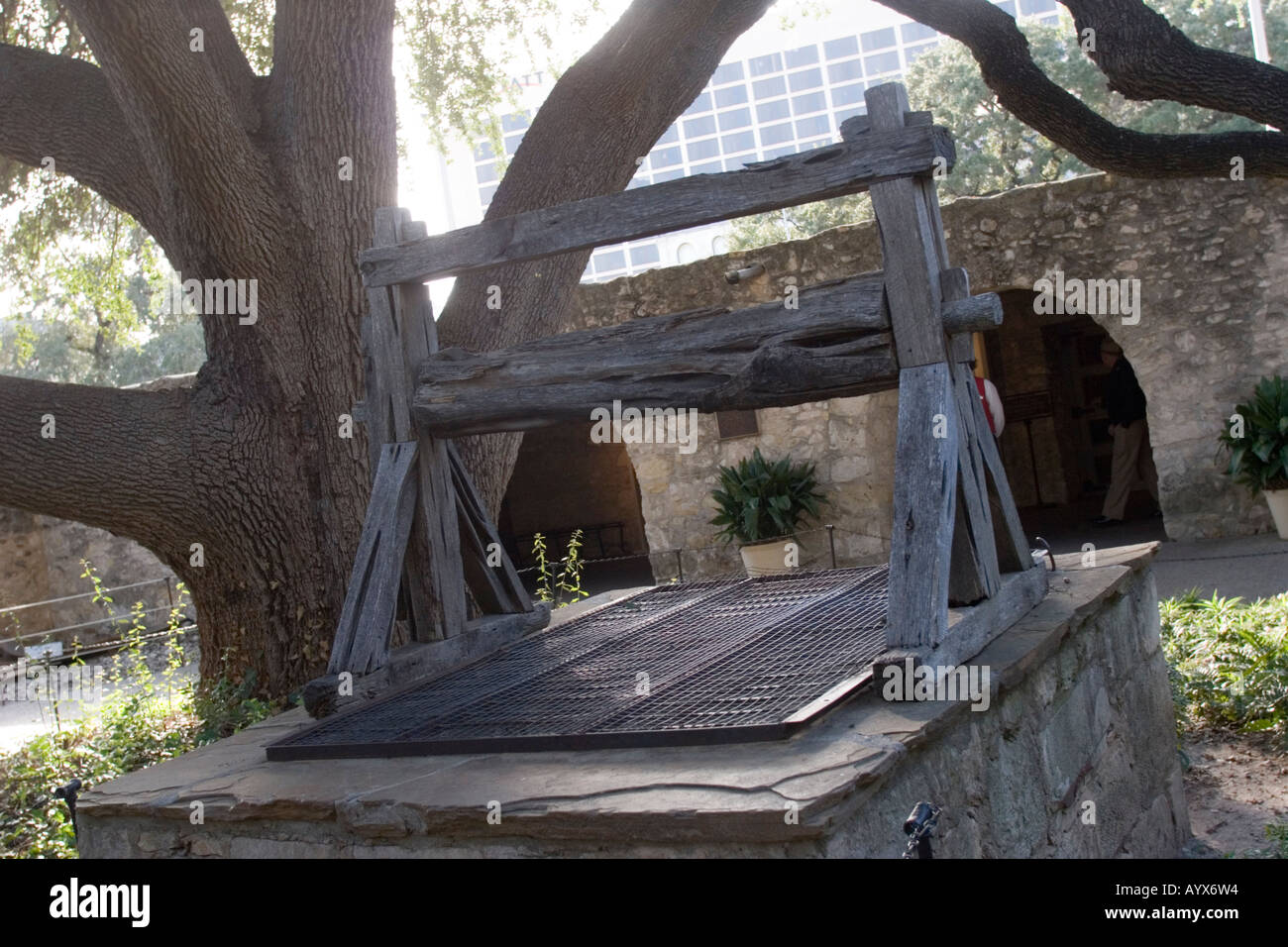 Remains of well at the Alamo San Antonio TX USA Stock Photo - Alamy