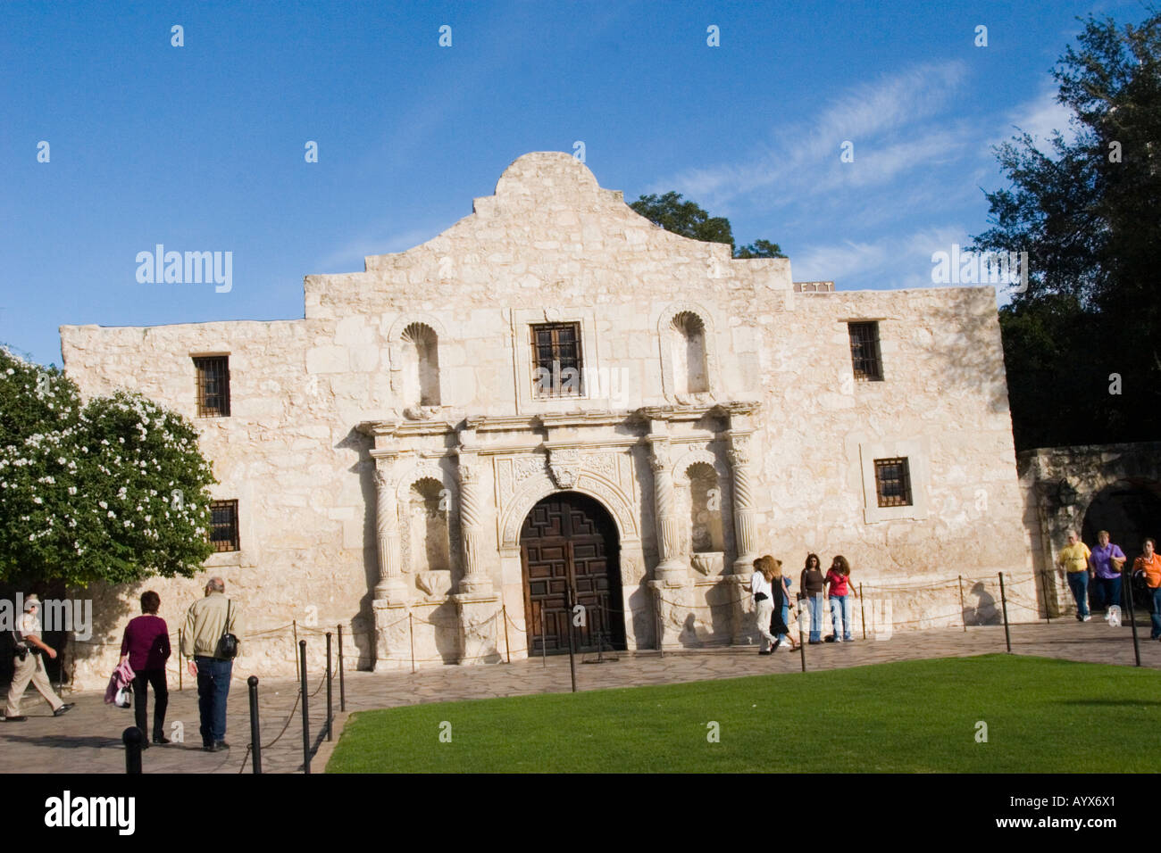 Front and main door of The Alamo San Antonio Texas TX USA Stock Photo ...