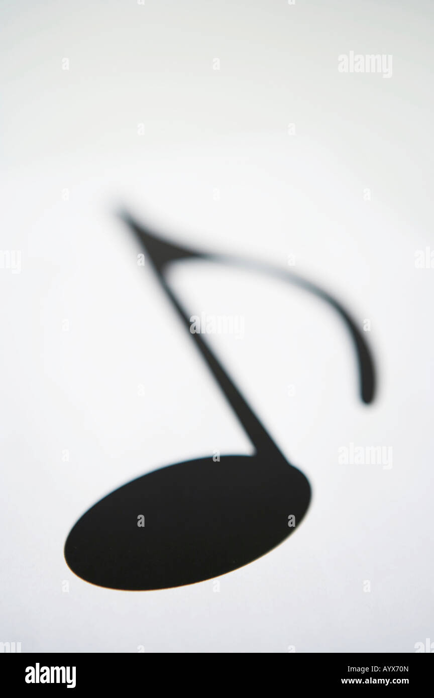 musical note on white background Stock Photo - Alamy