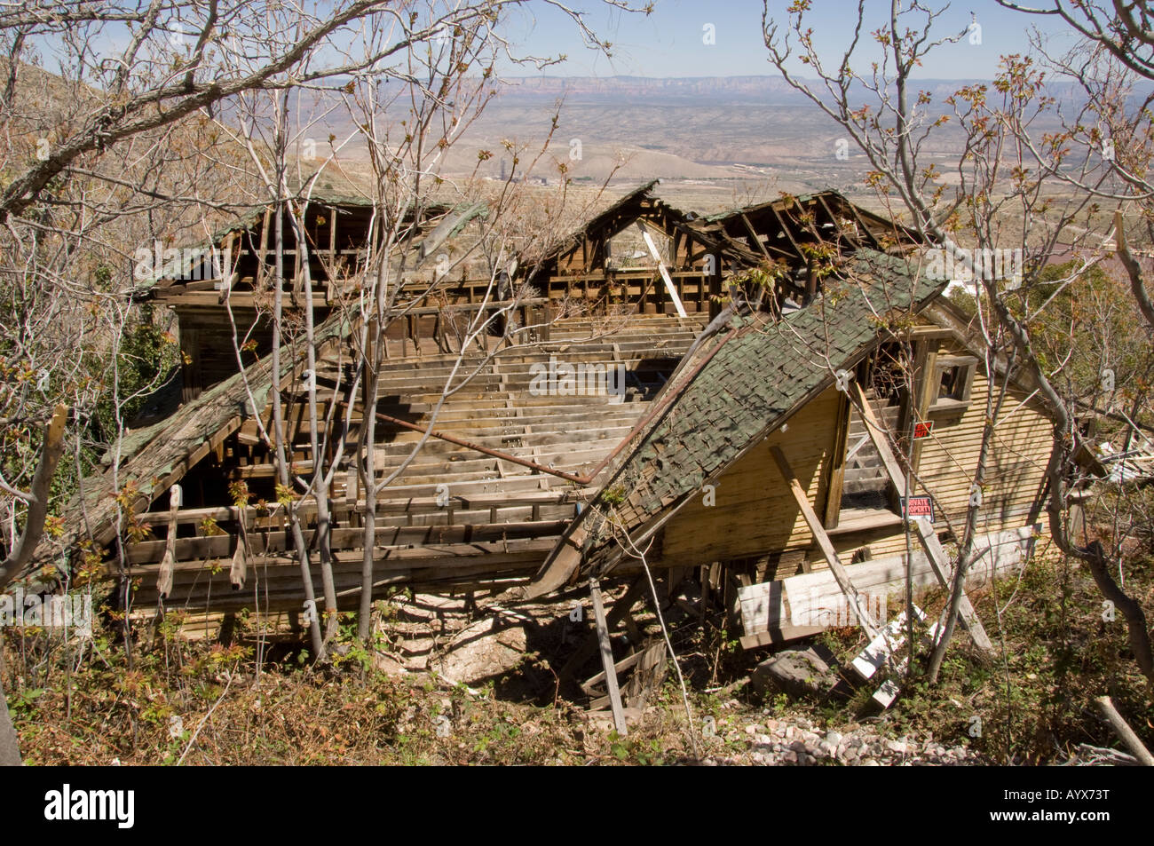 Old abandoned house falling down Stock Photo - Alamy