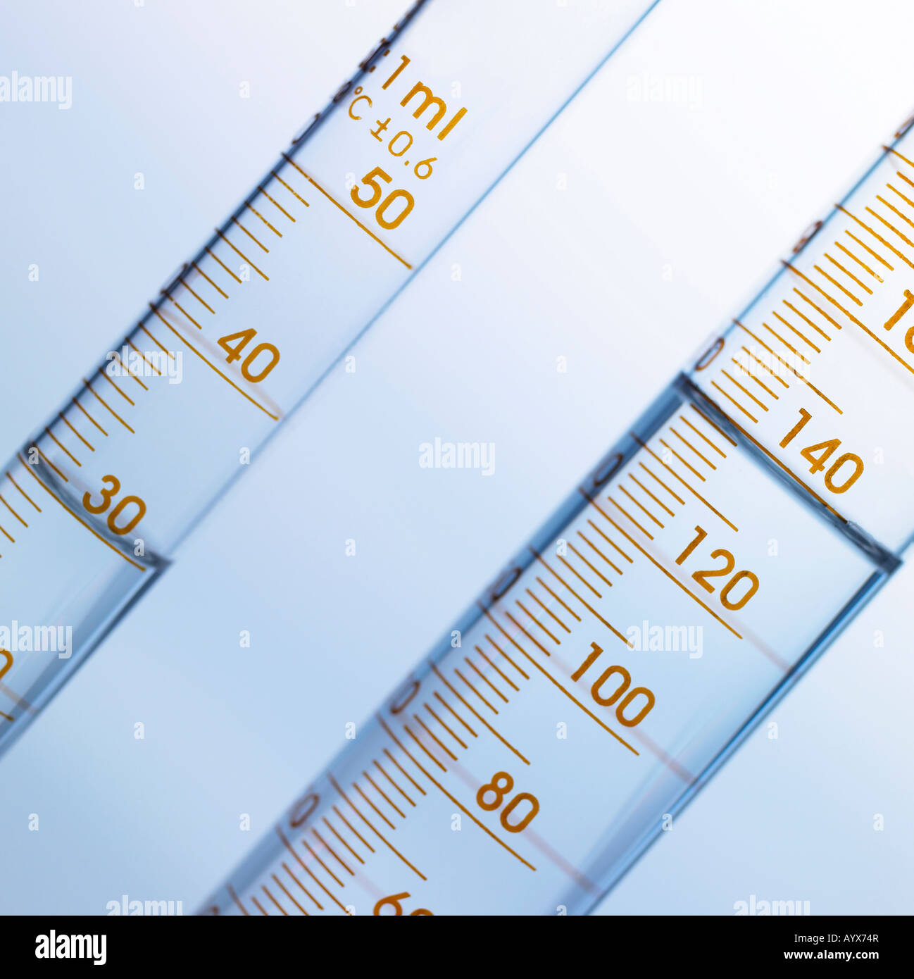 scale marks of mess cylinder Stock Photo - Alamy