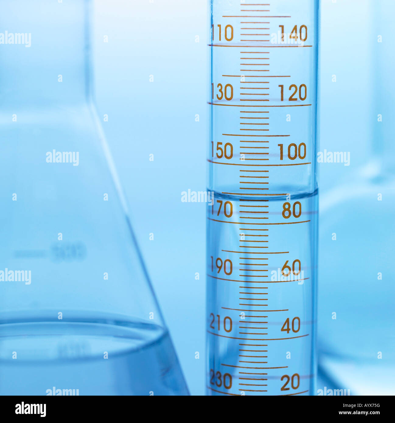 scale marks of mess cylinder Stock Photo - Alamy