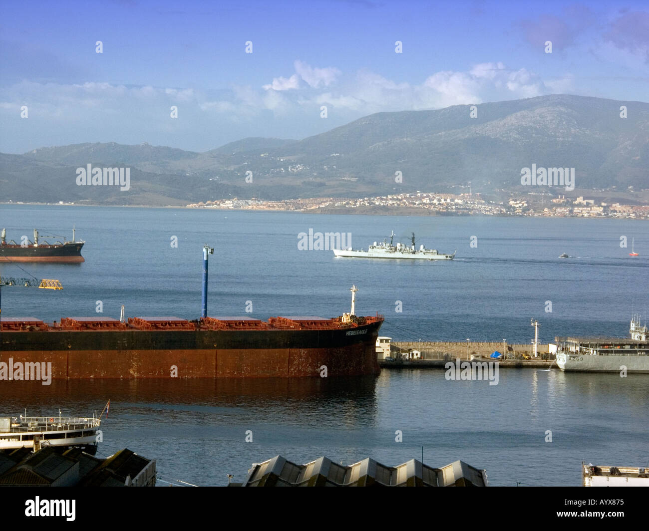 Type 42 Destroyer HMS Exeter D89 leaving Gibraltar Harbour for ...
