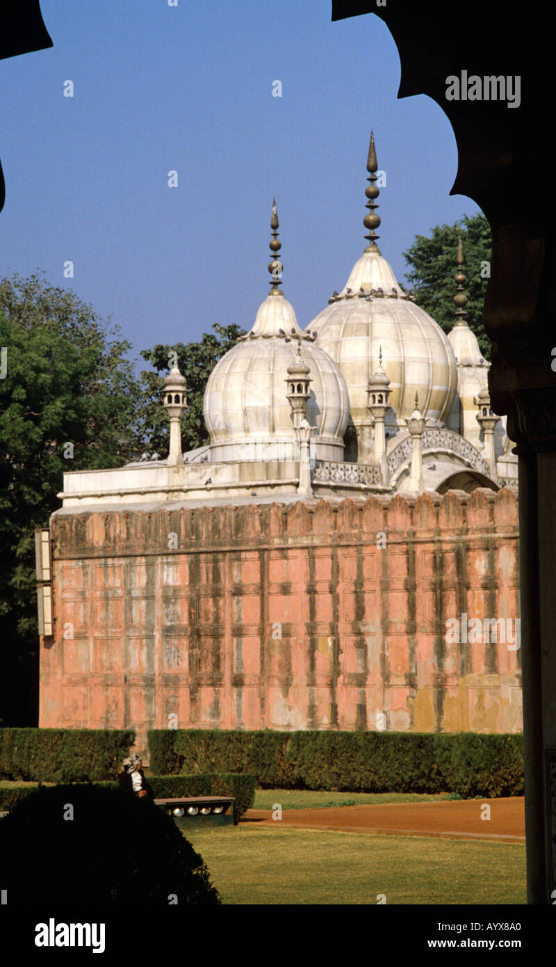 Pearl Mosque Red Fort Old Delhi India Stock Photo - Alamy