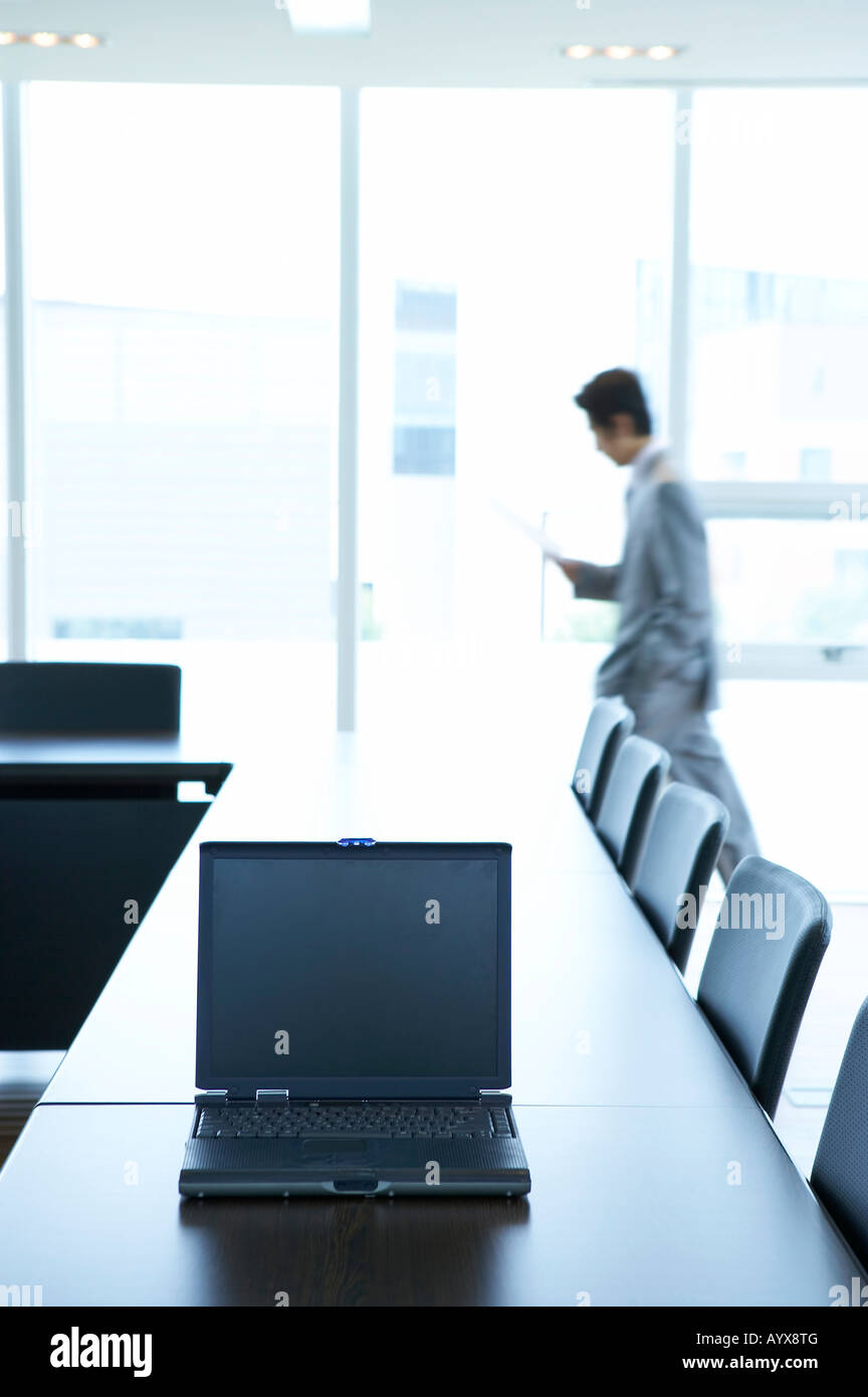notebook on the conferrence table Stock Photo - Alamy