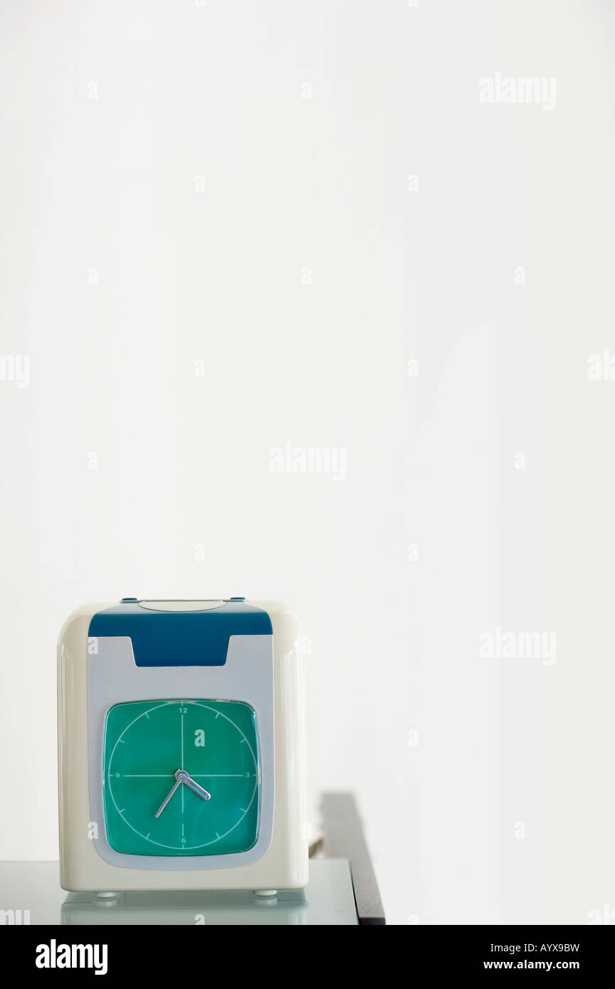 clock on white background Stock Photo - Alamy
