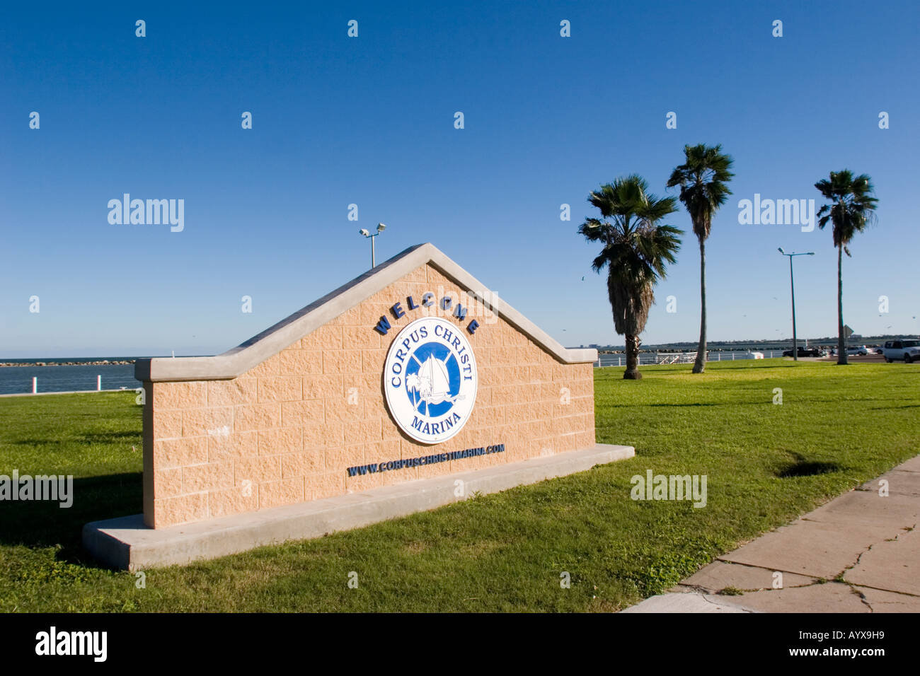 Welcome to Corpus Christi Marina, Corpus Christi Texas USA Stock Photo ...