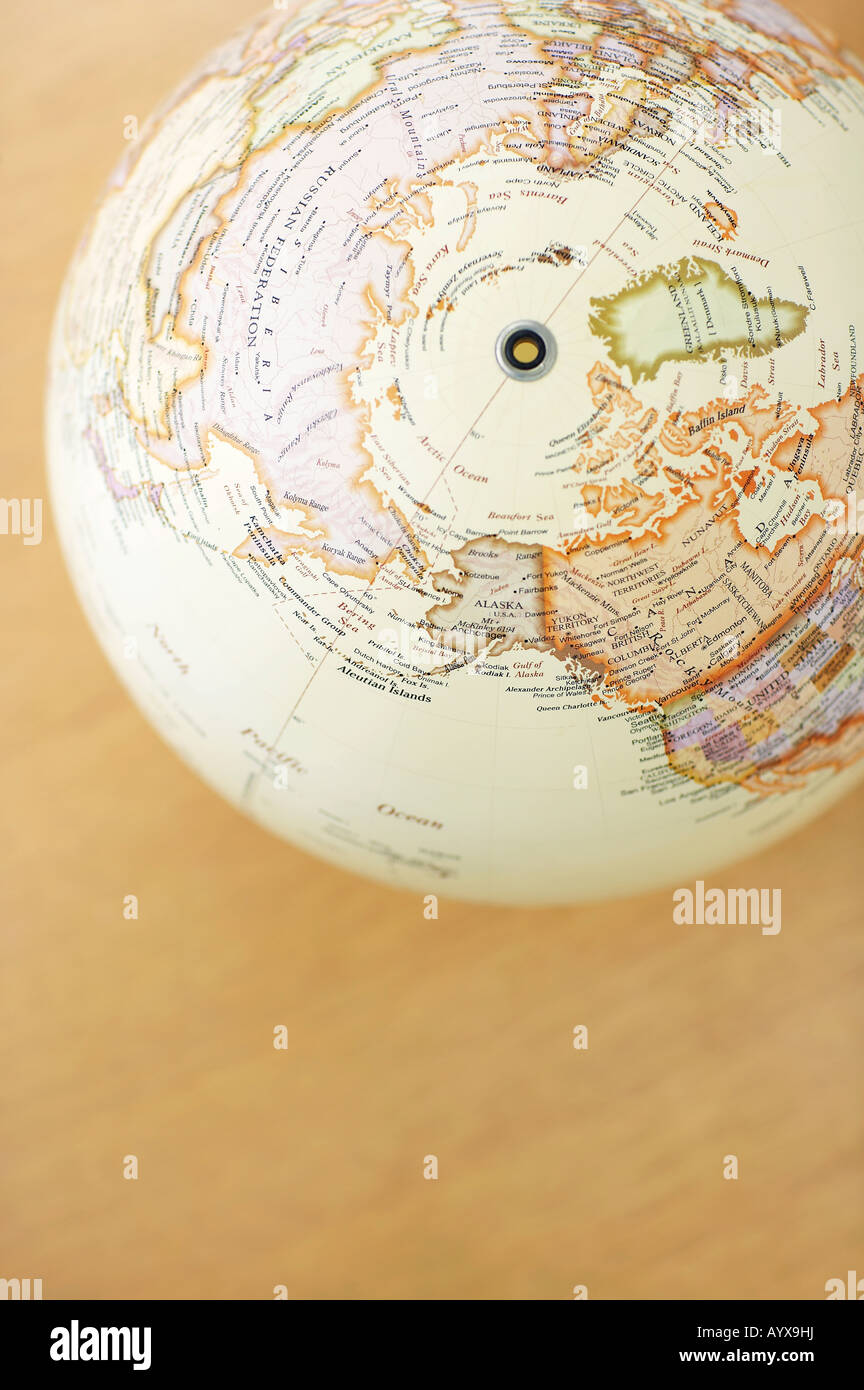 globe at high angle Stock Photo - Alamy