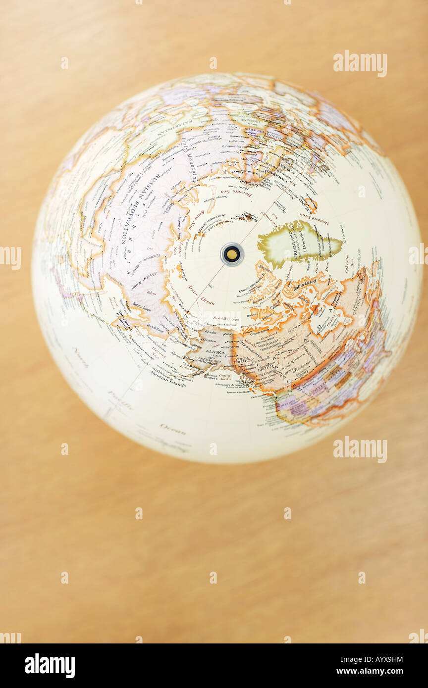 globe at high angle Stock Photo - Alamy
