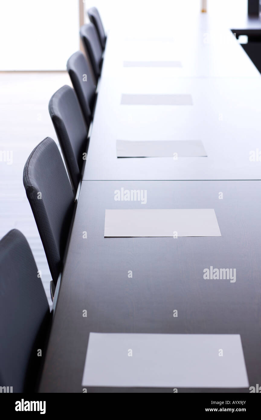 document and chair in the conferrence room Stock Photo - Alamy