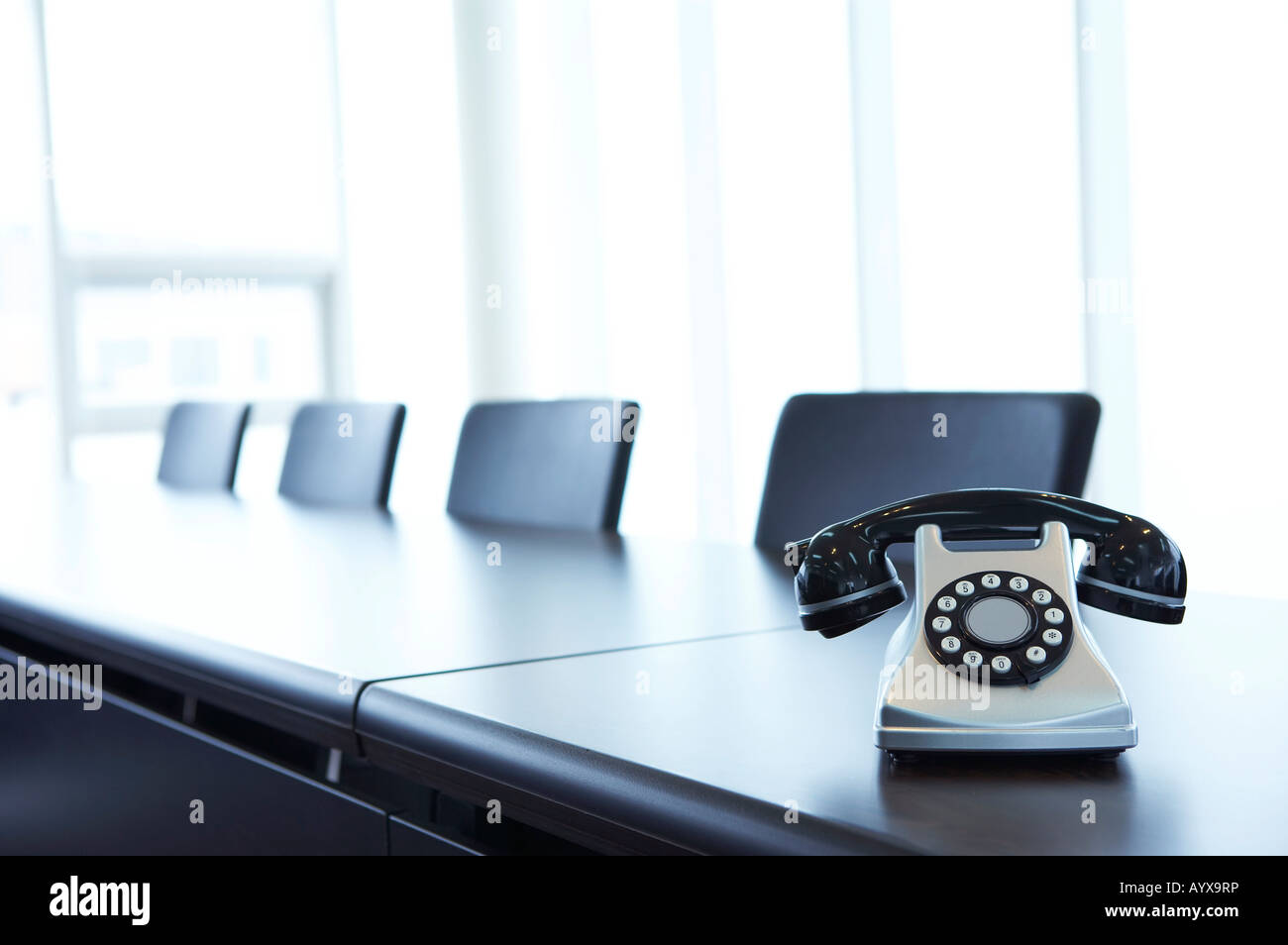 telephone placed on thetable in the conferrence room Stock Photo - Alamy