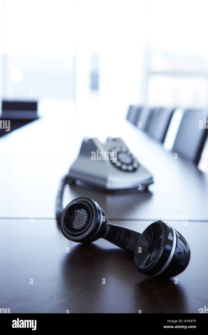 telephone with receiver on the phone Stock Photo - Alamy