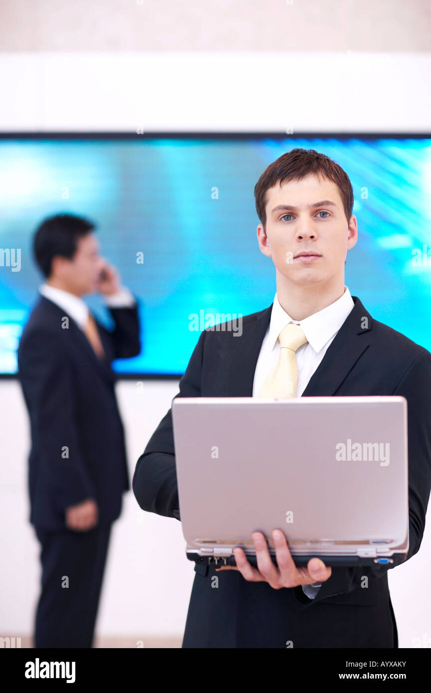 man using notebook Stock Photo - Alamy