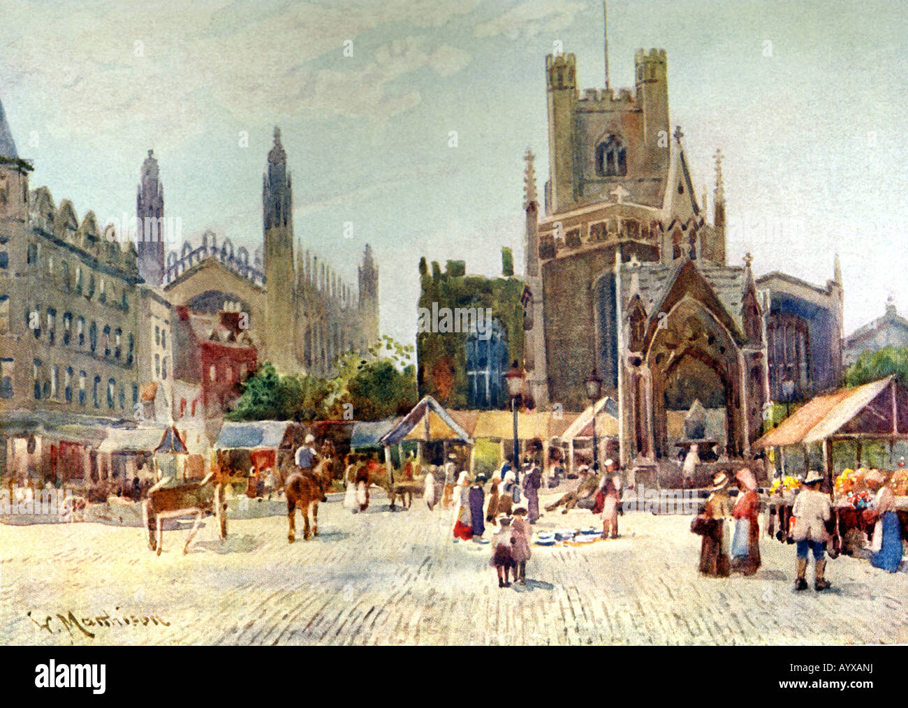 Market Square in Cambridge, England Stock Photo - Alamy