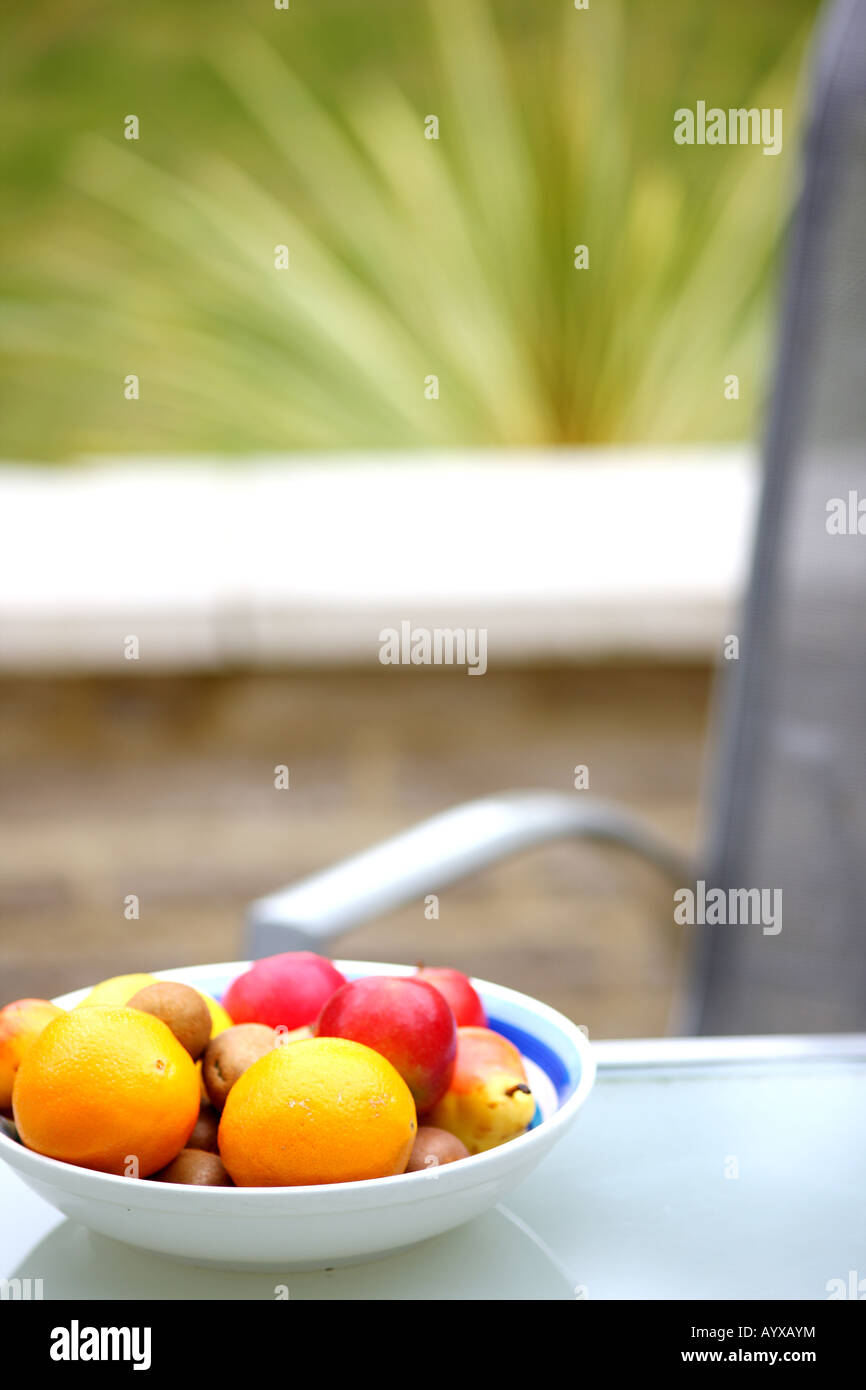 Bowl of Mixed Fruit Stock Photo - Alamy