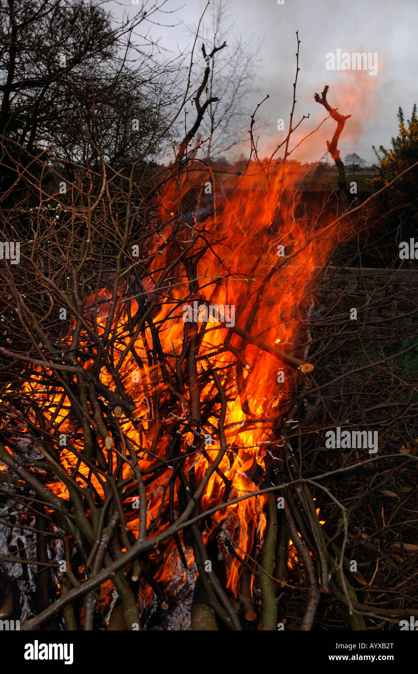 A Garden Bonfire Stock Photo - Alamy