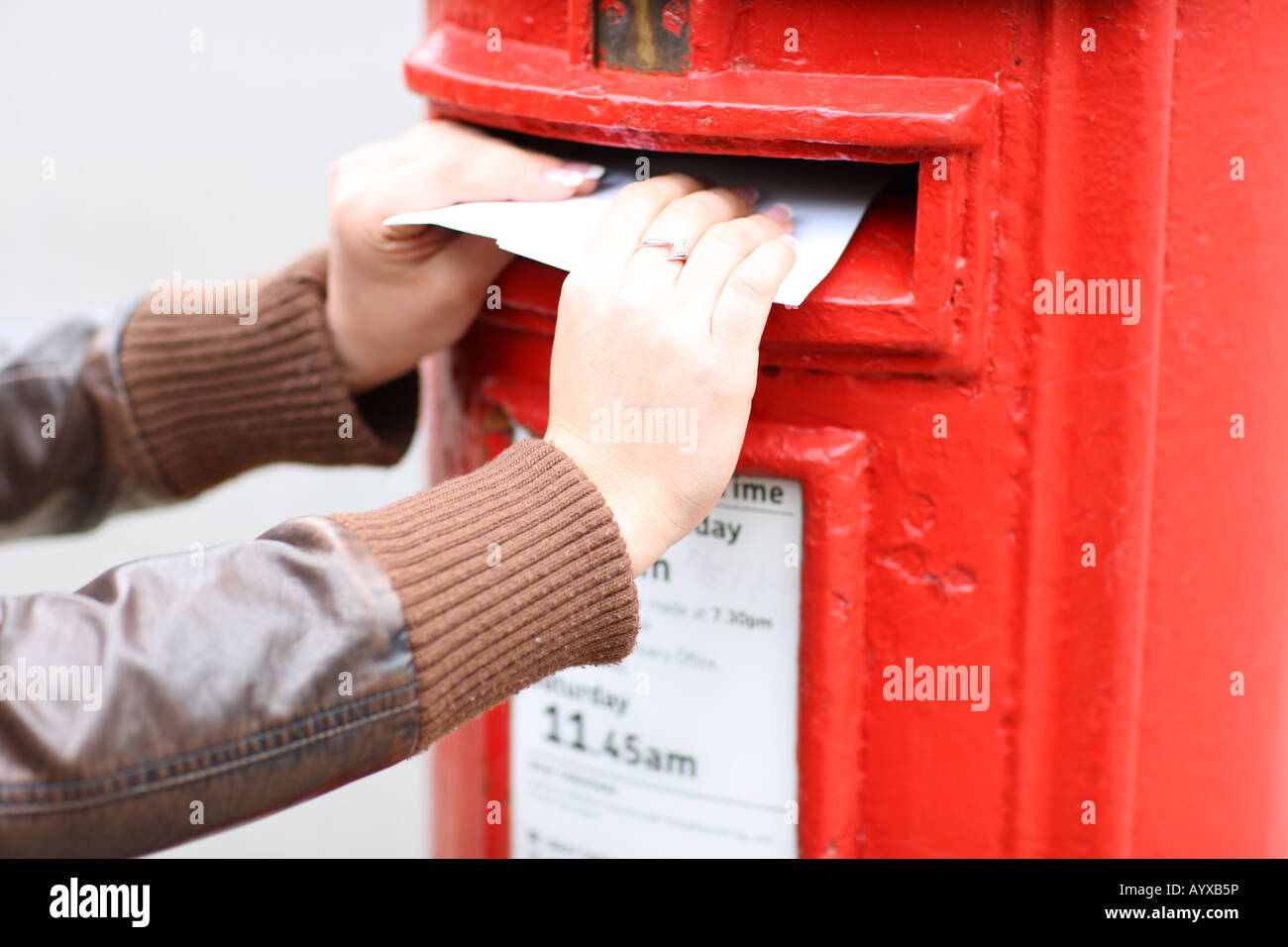 Teenager Posting Letters Model Released Stock Photo - Alamy
