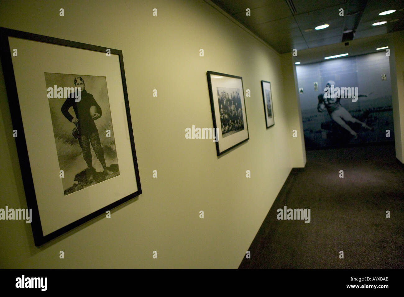 Corridor in the NFL headquarters in New York City USA January 2005 ...
