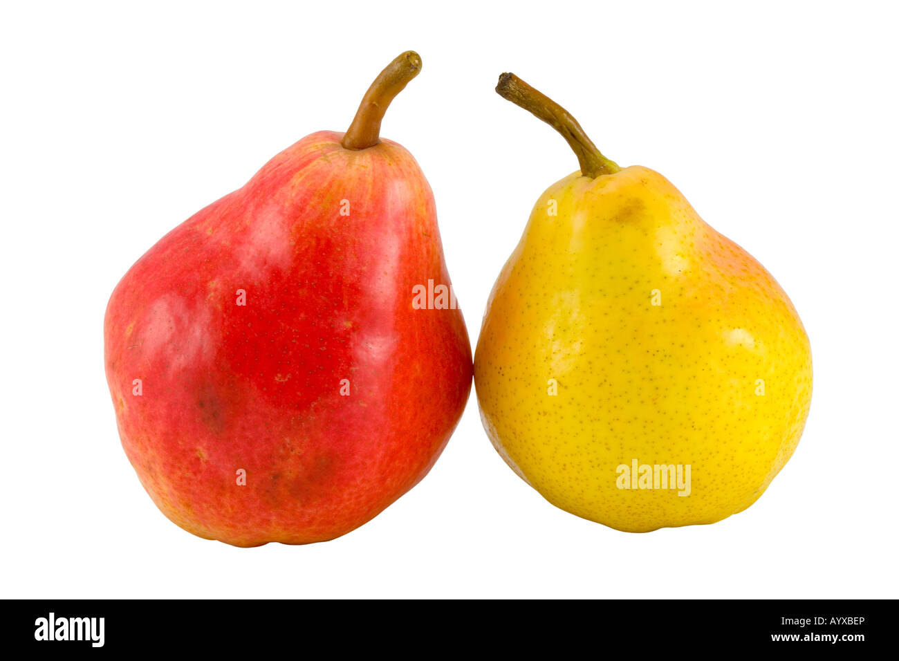 the two full pears isolated with clipping path Stock Photo - Alamy
