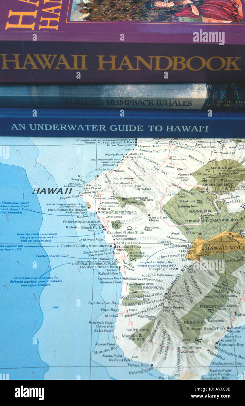 Hawaii Handbook Underwater Guide to Hawaii Hawaiian Reef Fish on map of ...