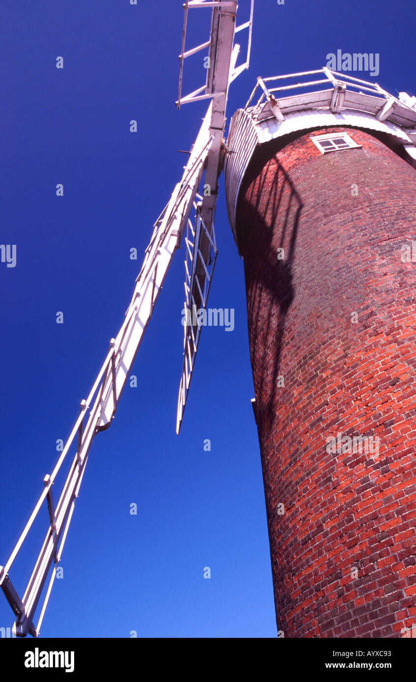 Stracey Mill Wind pump Norfolk Broads England Stock Photo - Alamy