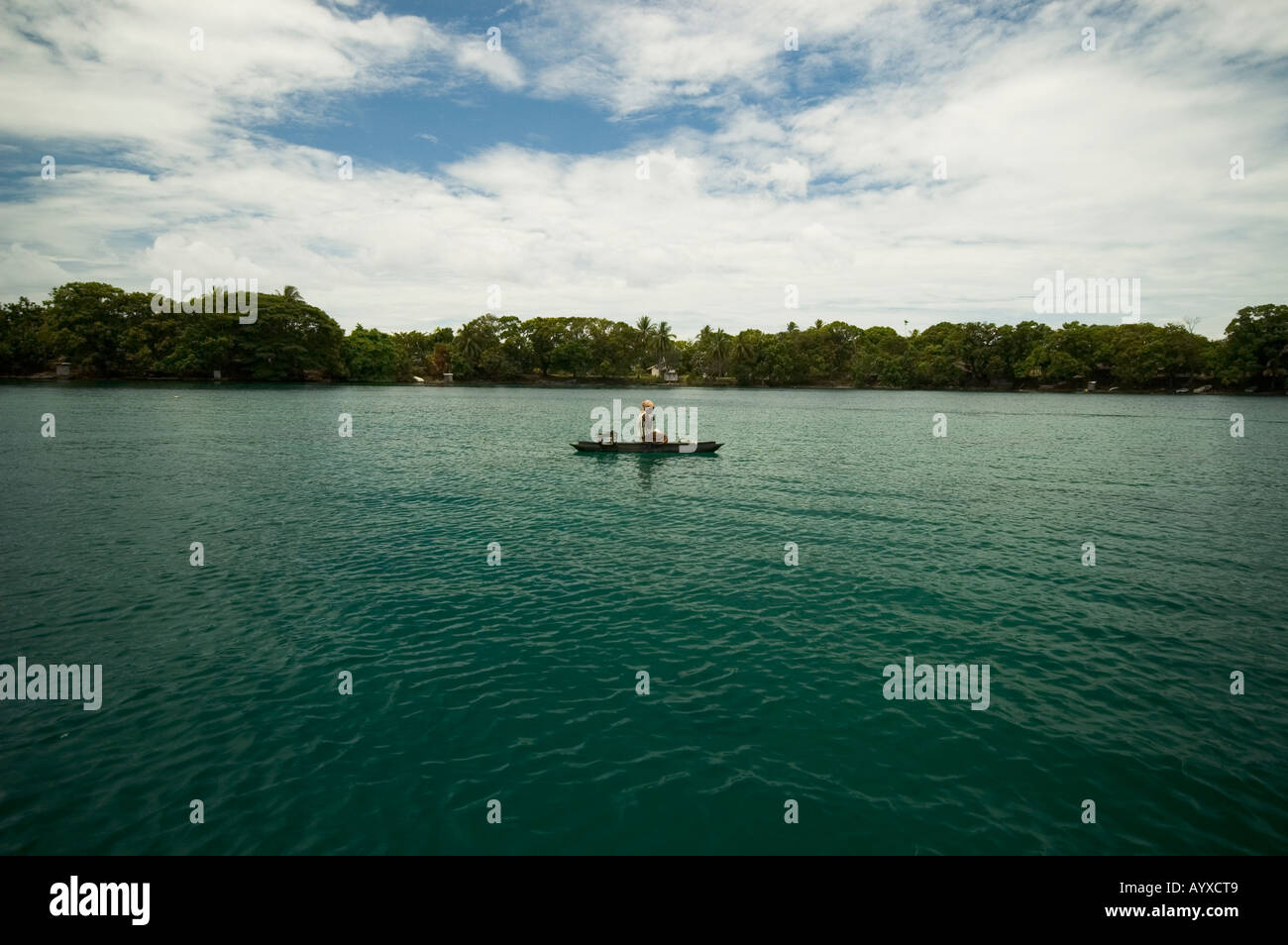 Outrigger canoe Madang Harbour PNG Stock Photo - Alamy