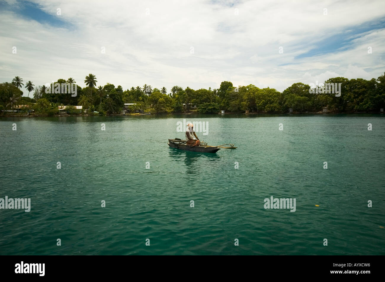 Outrigger canoe Madang Harbour PNG Stock Photo - Alamy