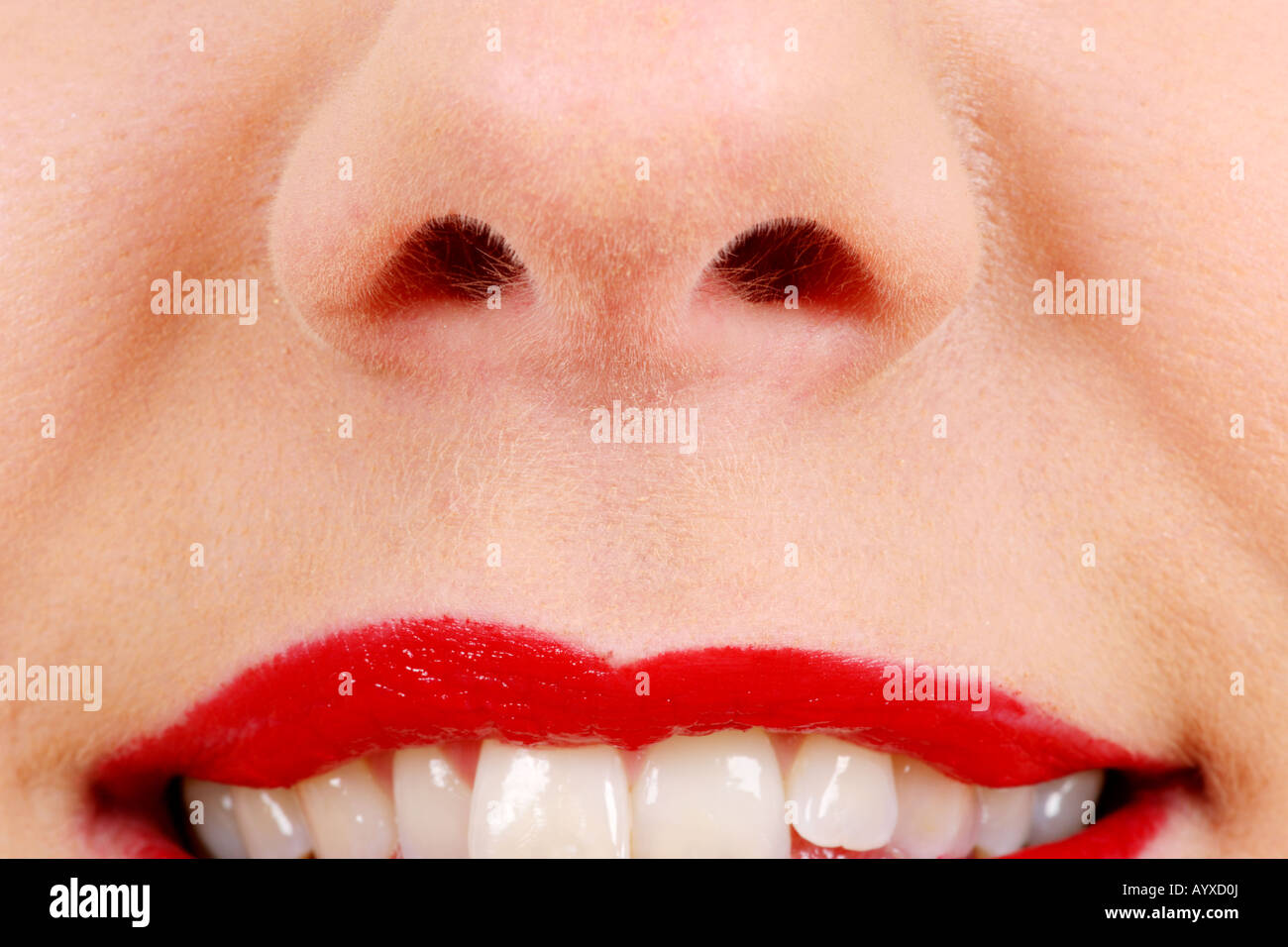 Woman s Red Lips Model Released Stock Photo - Alamy