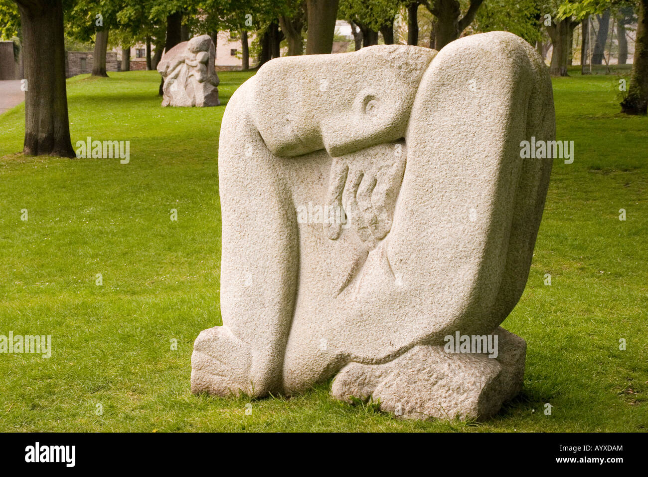 Ronald Rae’s "Man of Sorrows" granite sculpture statue in the parade ...