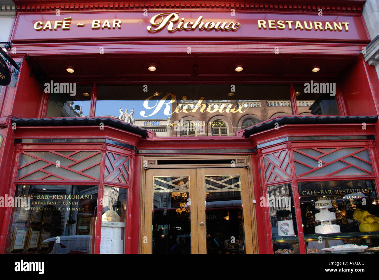 Richoux cafe bar restaurant in Piccadilly London Stock Photo - Alamy