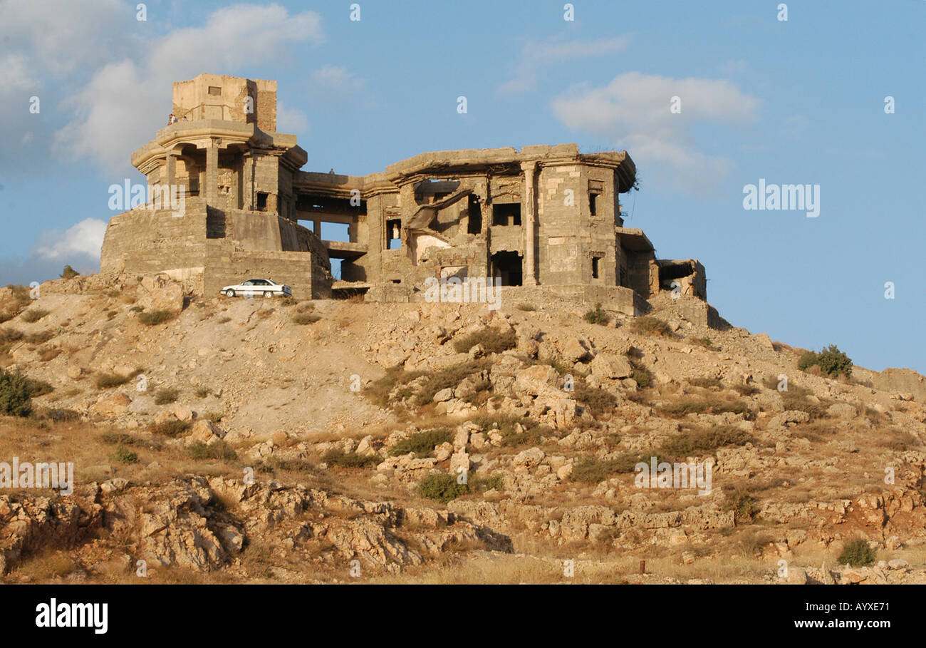Landscape and one of Saddam Hussein s palaces Kurdistan Northern Iraq ...