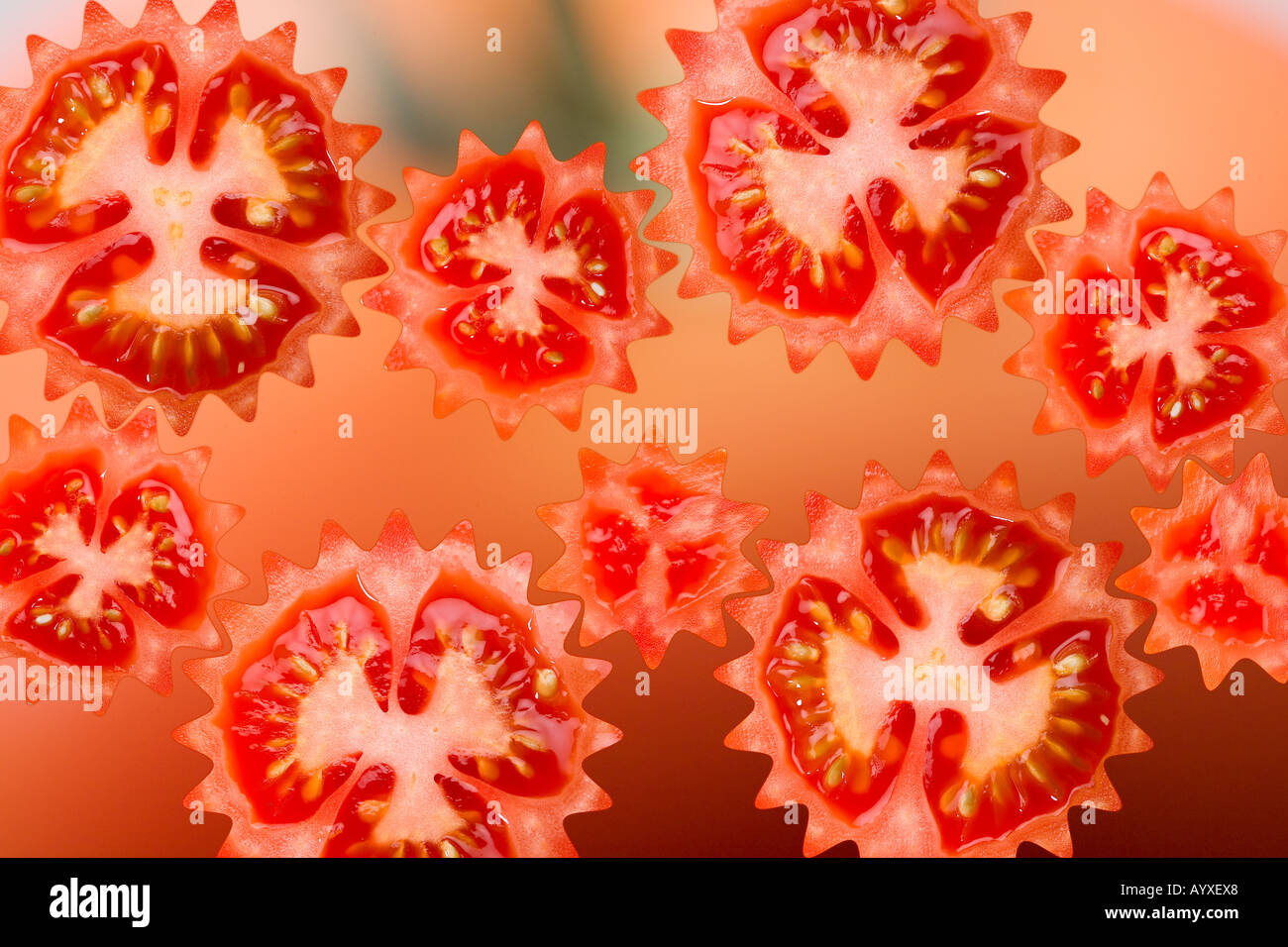 Tomato gear wheels Stock Photo - Alamy
