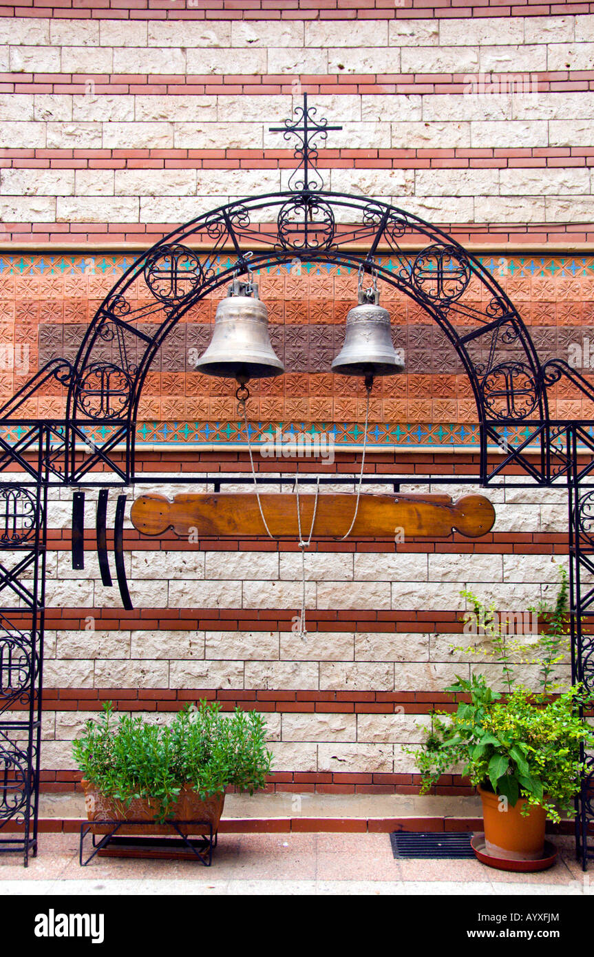 Church bells in a byzantine church in Thessaloniki Greece Stock Photo ...