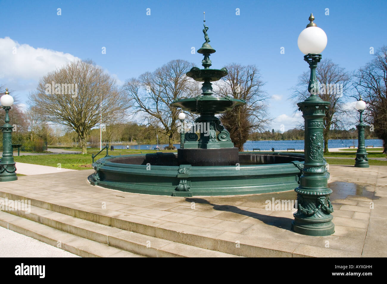 The fountain in Lurgan Park, Northern Ireland Stock Photo - Alamy