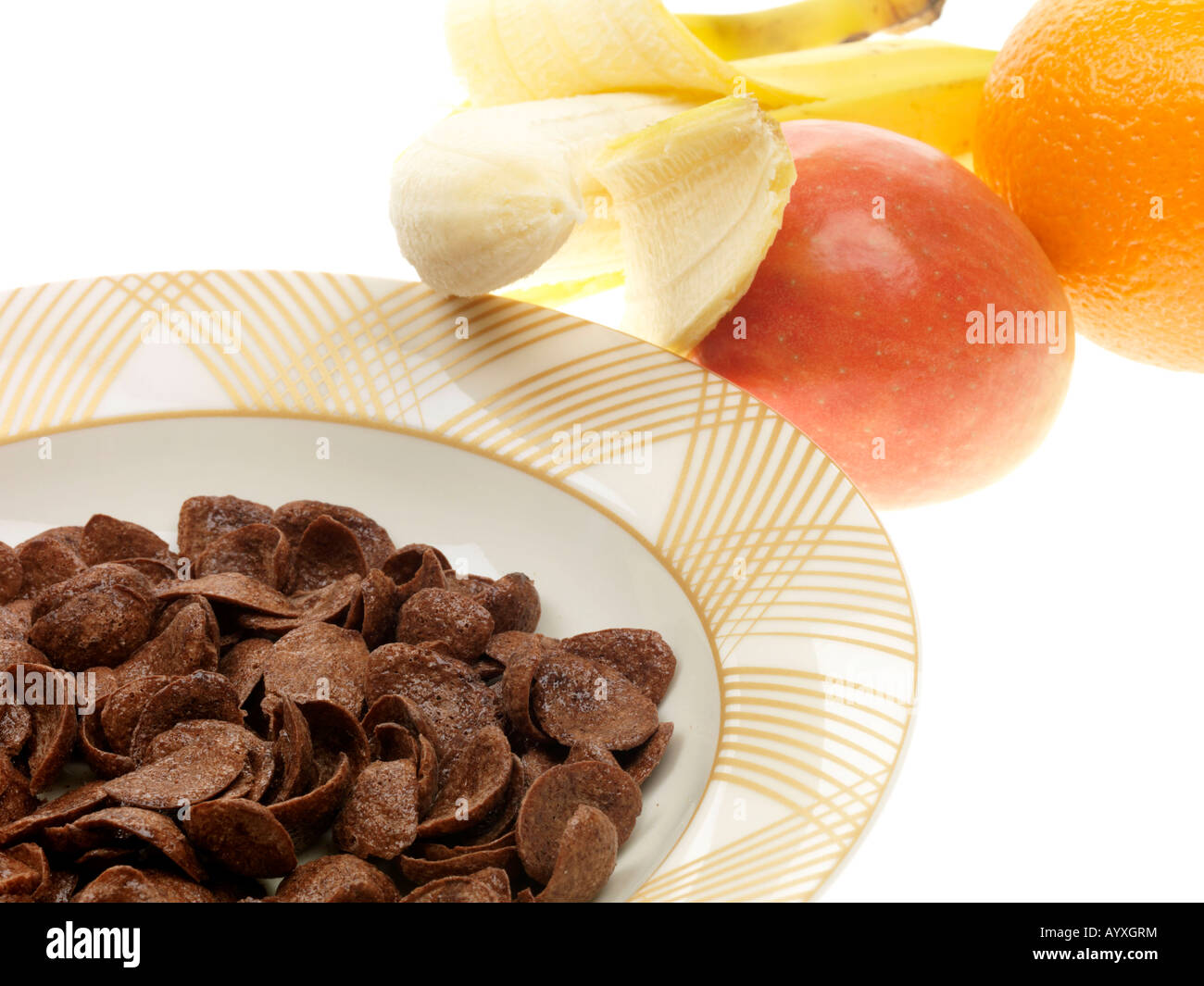 Bowl of Coco Pops Mega Munchers with Fruit Stock Photo - Alamy