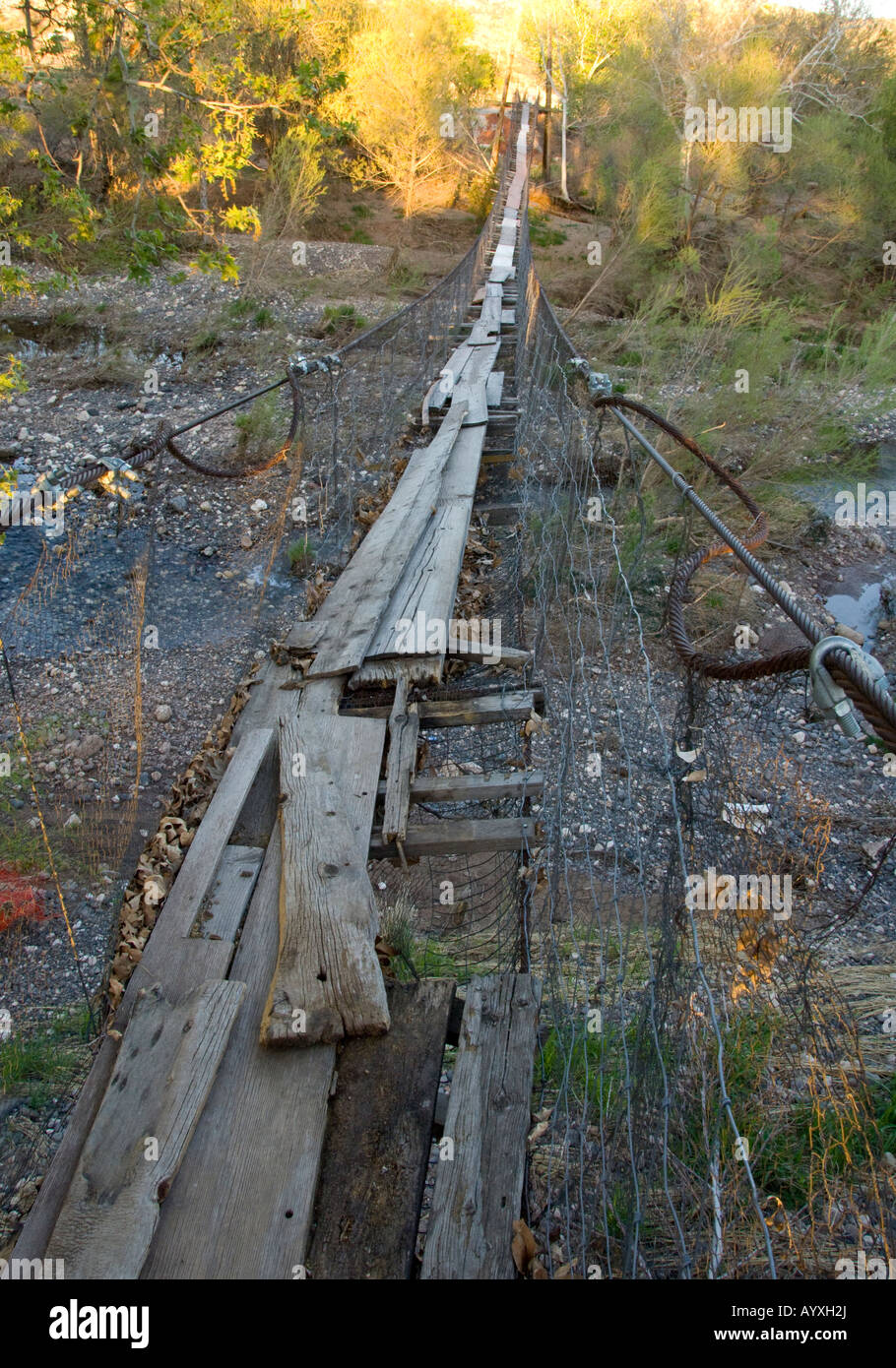 Narrow, Long, Pedestrian Bridge Stock Photo - Alamy