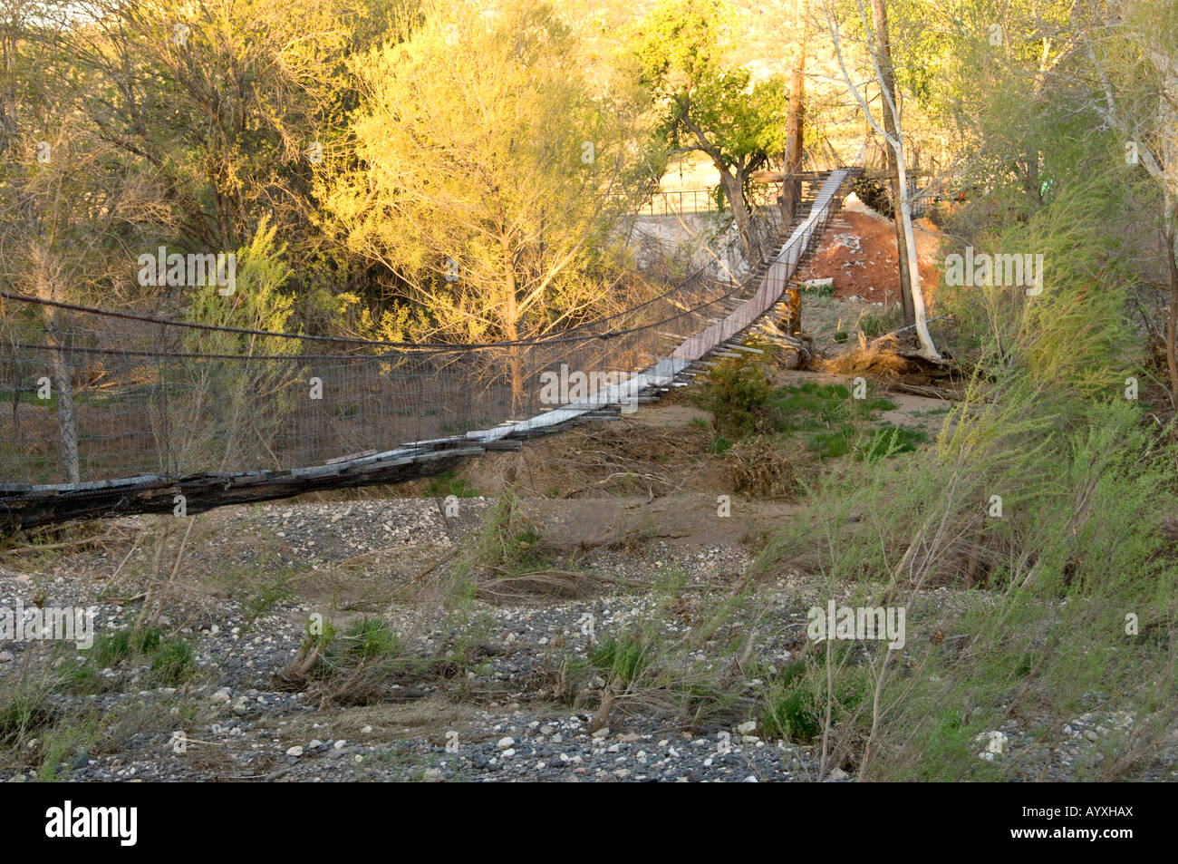 Narrow, Long, Pedestrian Bridge Stock Photo - Alamy