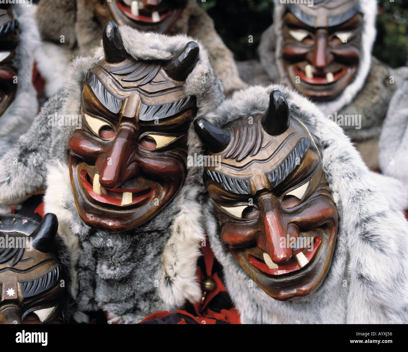 carnival, devil masks, D-Loerrach, Wiese Valley, Hochrhein, Baden ...