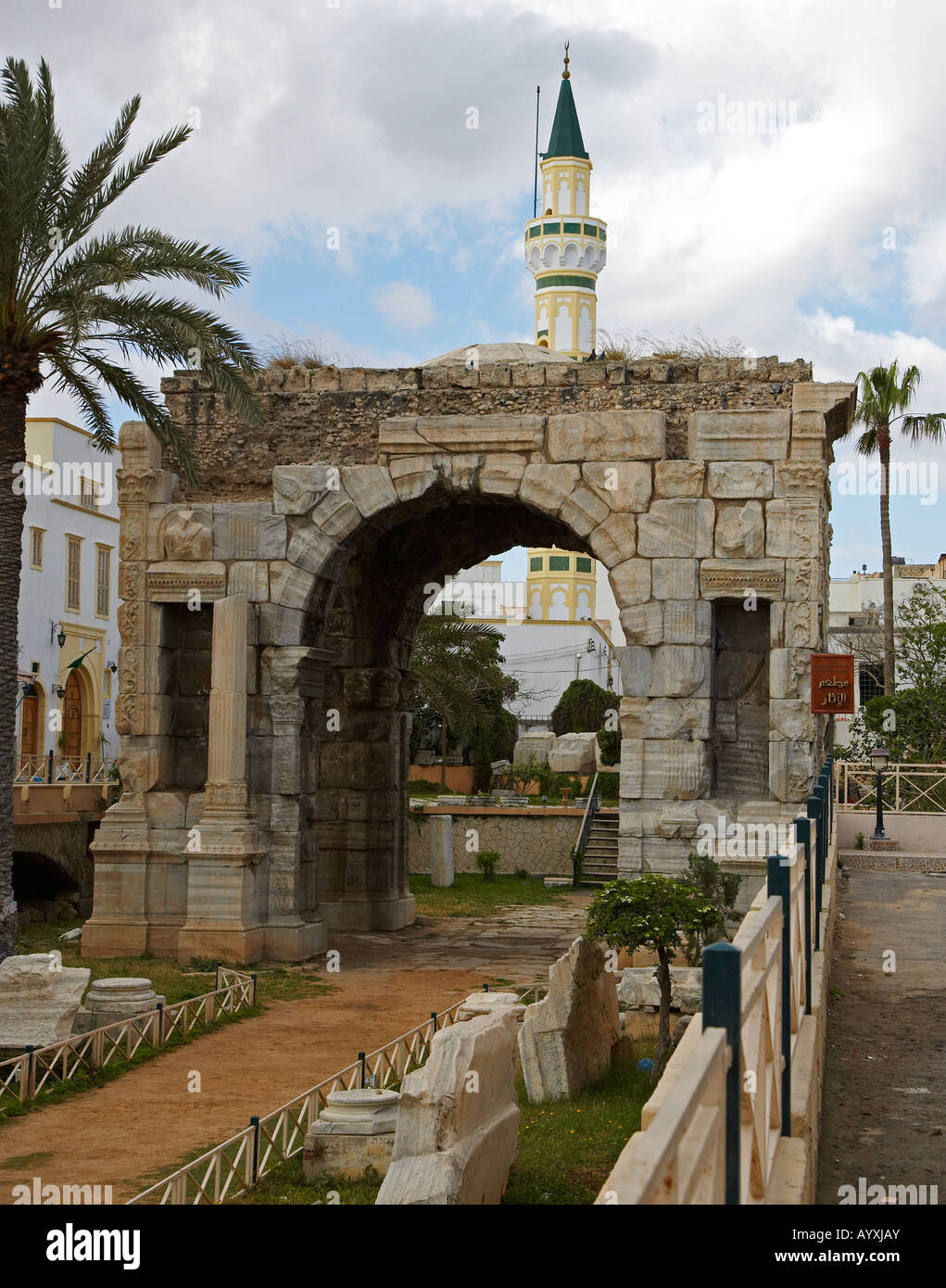 Triumphal Arch of Marcus Aurelius, Tripoli, Libya, North Africa Stock ...