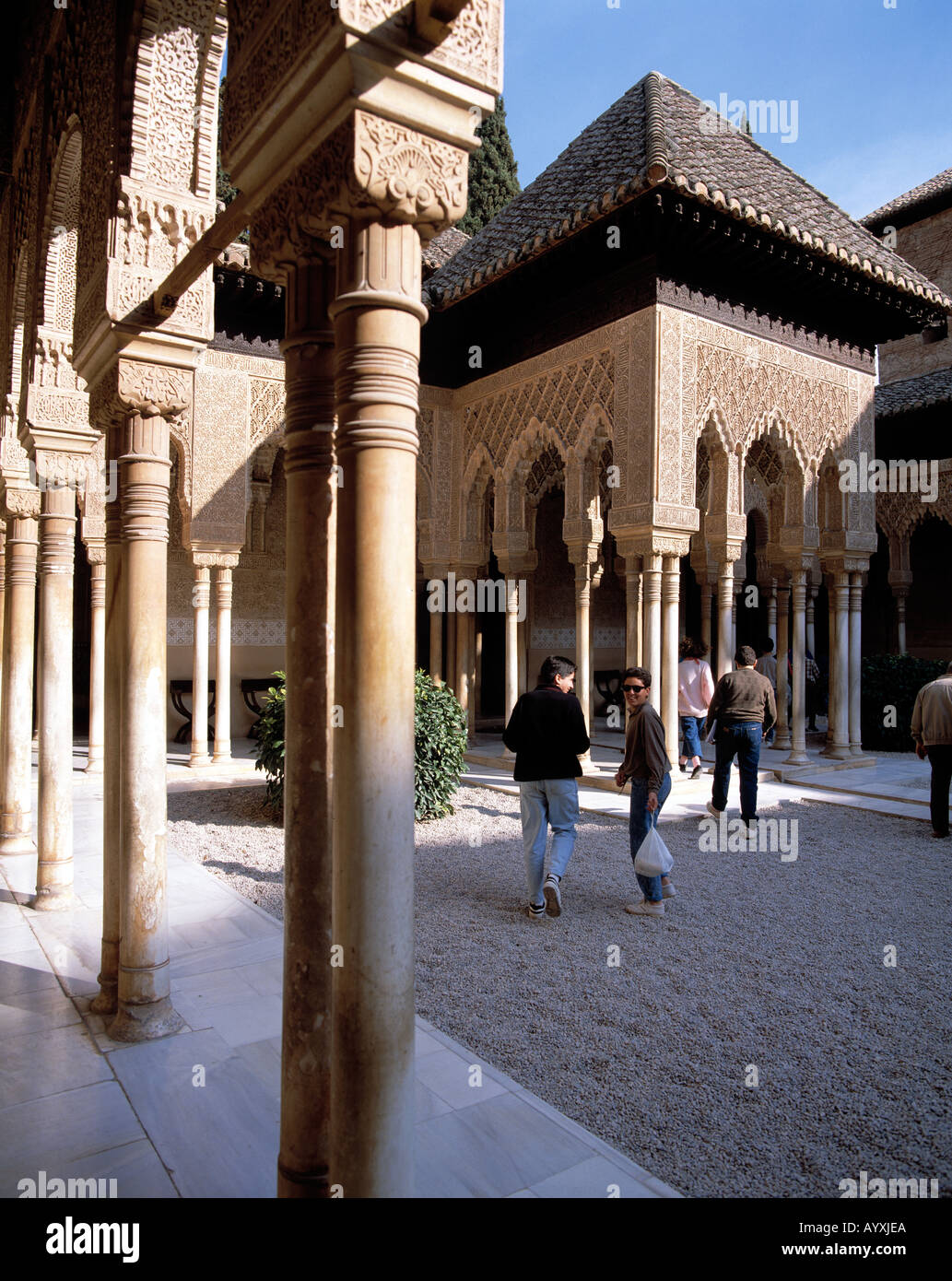 tourists group, group of tourists, Spain, E-Granada, Andalusia ...