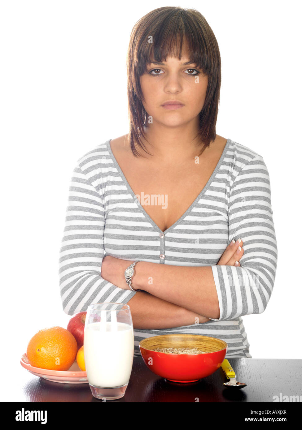 Teenager Eating Breakfast Model Released Stock Photo - Alamy