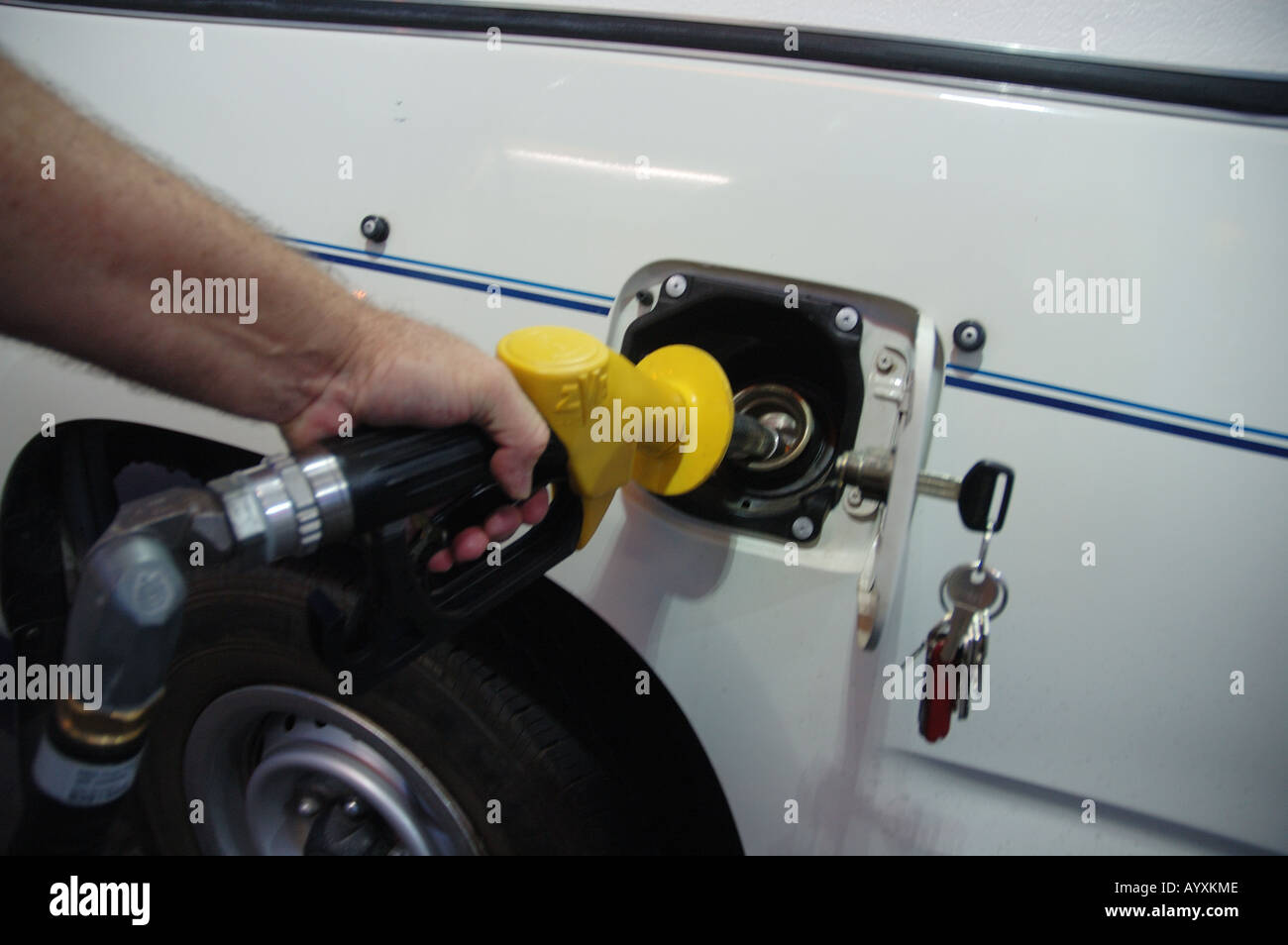 Petrol pump at a gas station Stock Photo - Alamy