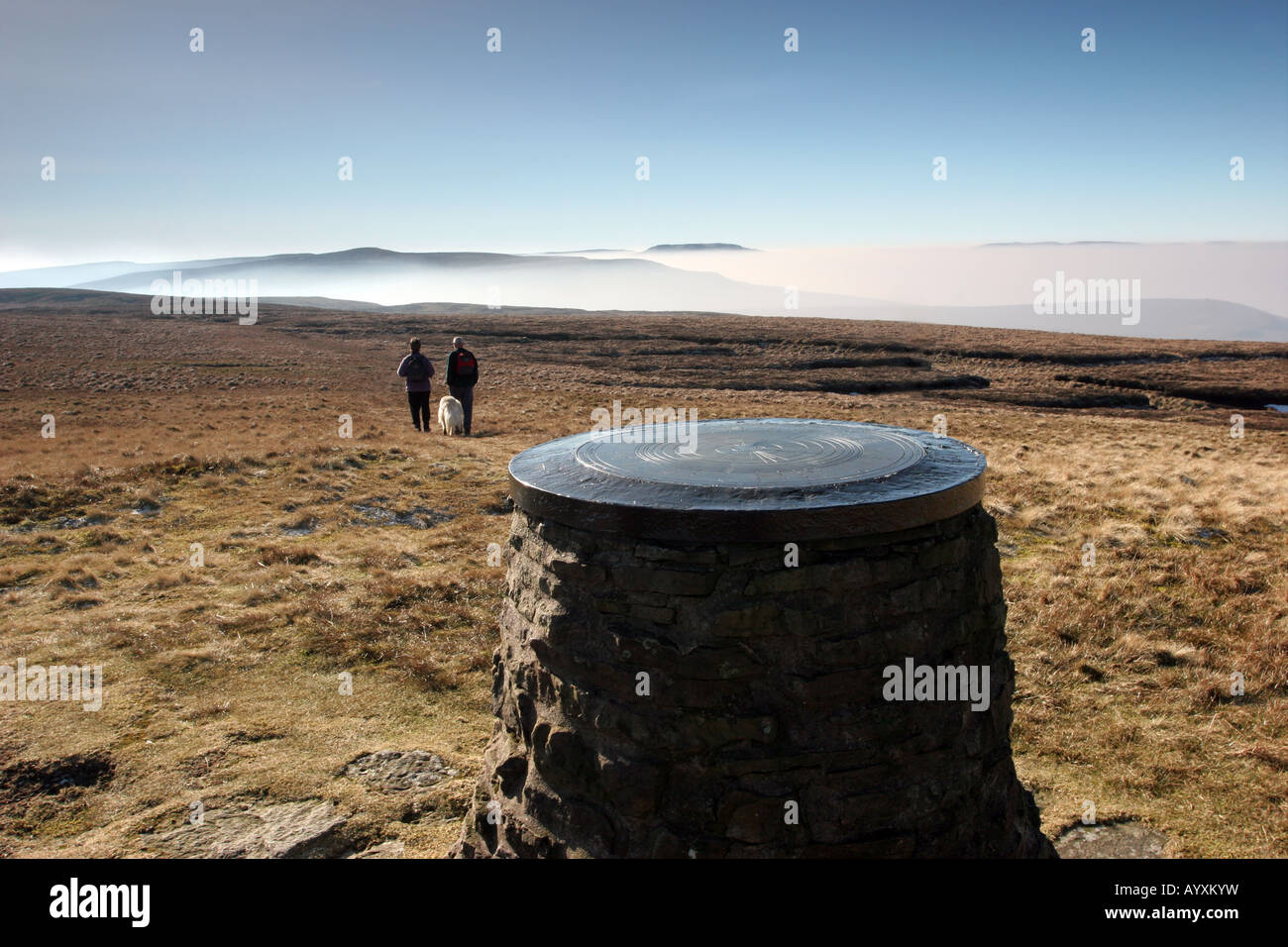 Orientation Table and Mist Filled Valleys Nine Standards Rigg Near ...