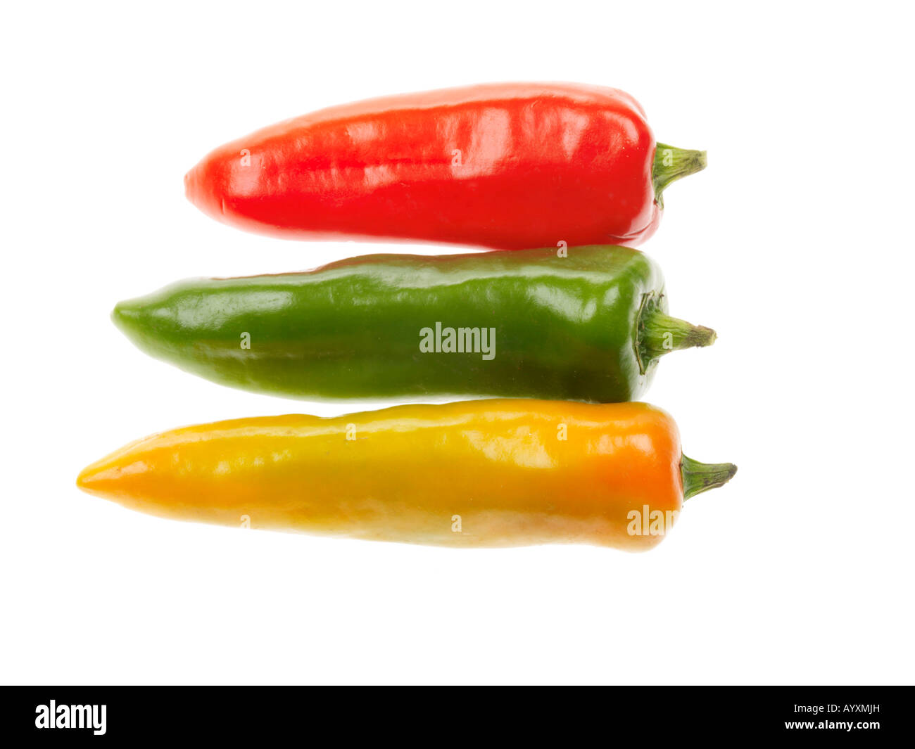 Chilli peppers selection Cut Out Stock Images & Pictures - Alamy